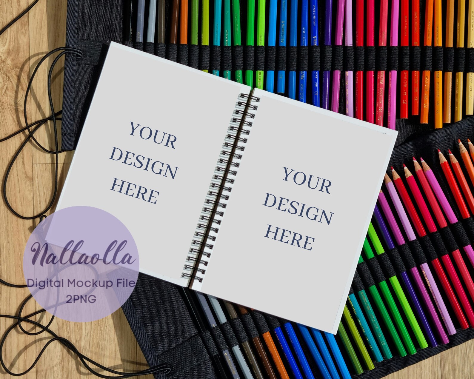 Colored Pencils Mock-up/colorful Mockup/spiral Notebook Mockup/2 ...