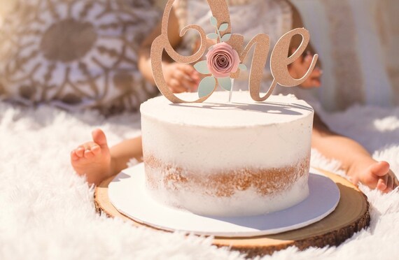 Party Supplies Floral Birthday Party Cake Topper-one cake topper girl ...