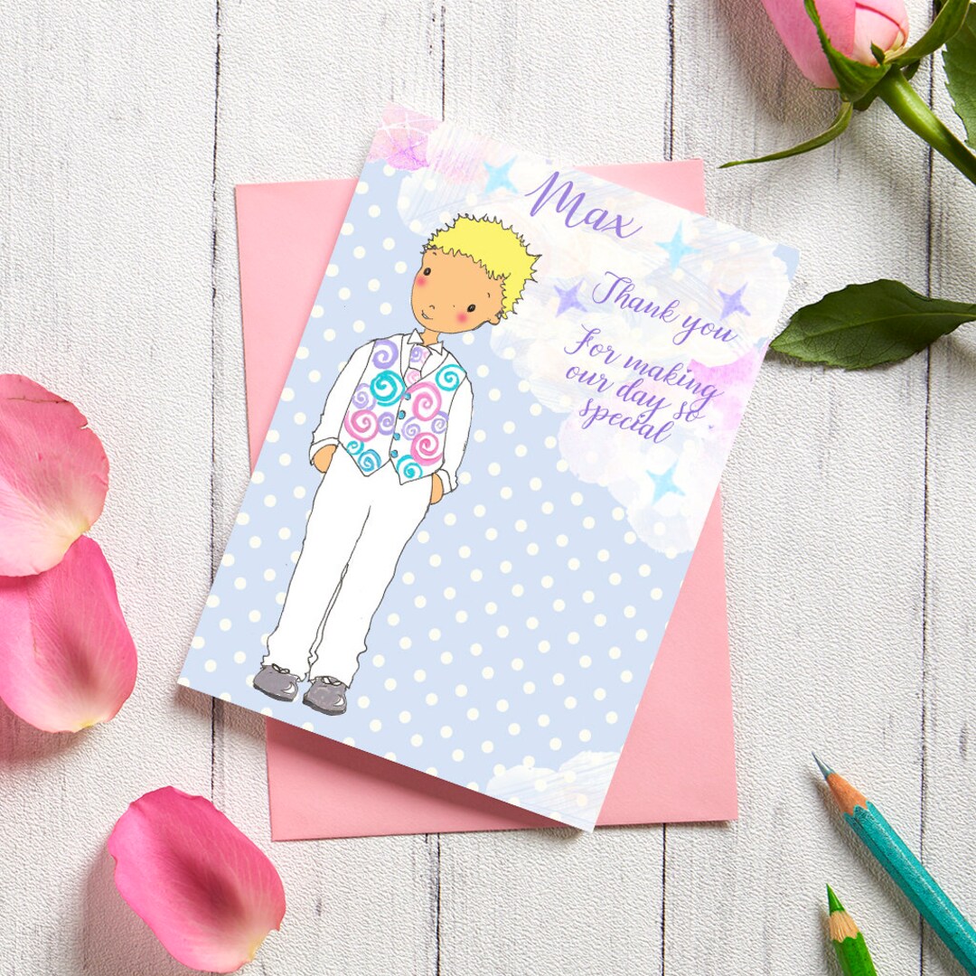 Personalised Page Boy Gift Card - Etsy