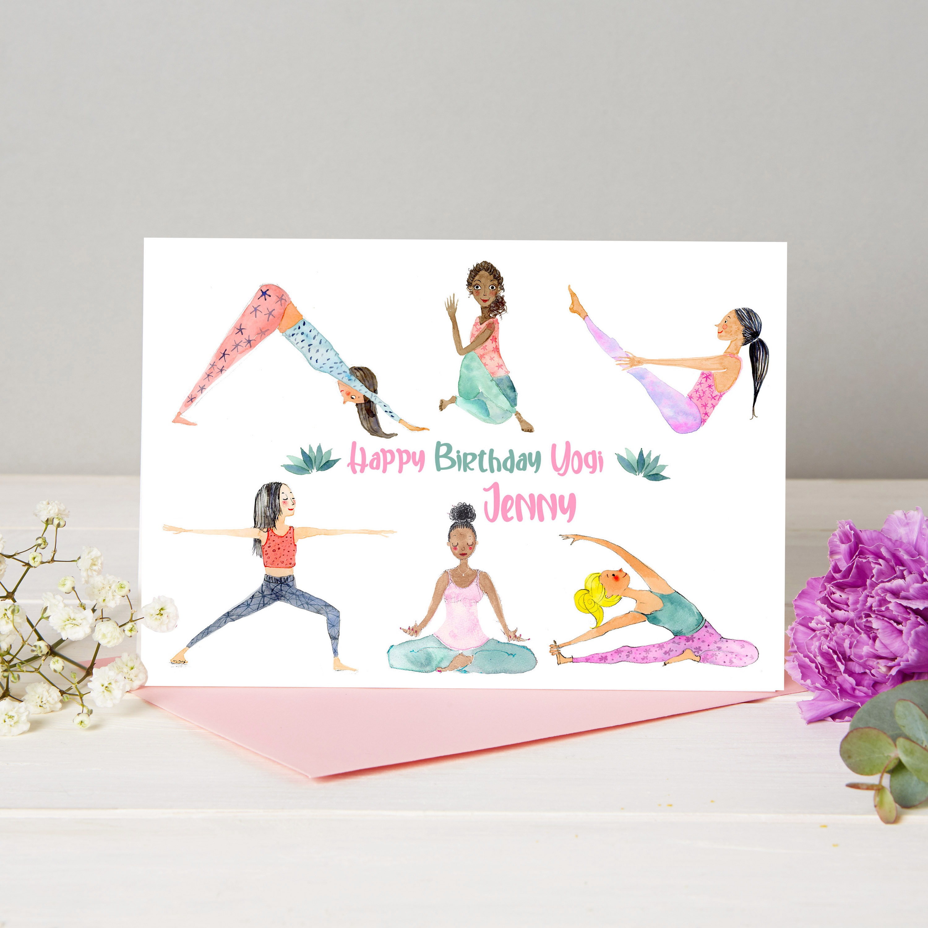 Personalised Yoga Card - Etsy UK