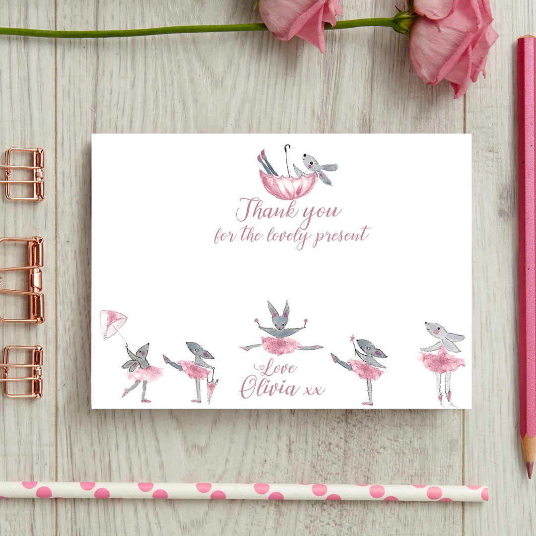 Ballet Stationary Set, Ballet Thank You Writing Set - Etsy