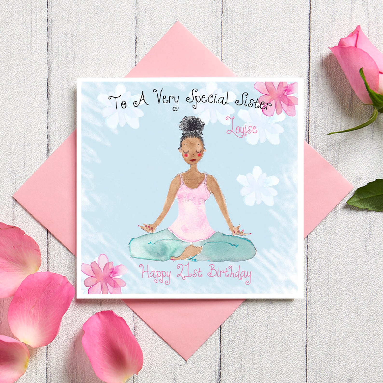 Personalised Yoga Birthday Card - Etsy UK