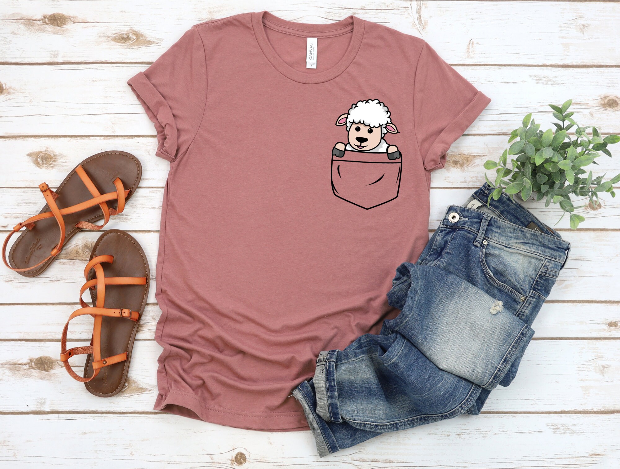 Sheep Pocket Shirt Sheep Lover Gift Cute Sheep Kid's | Etsy