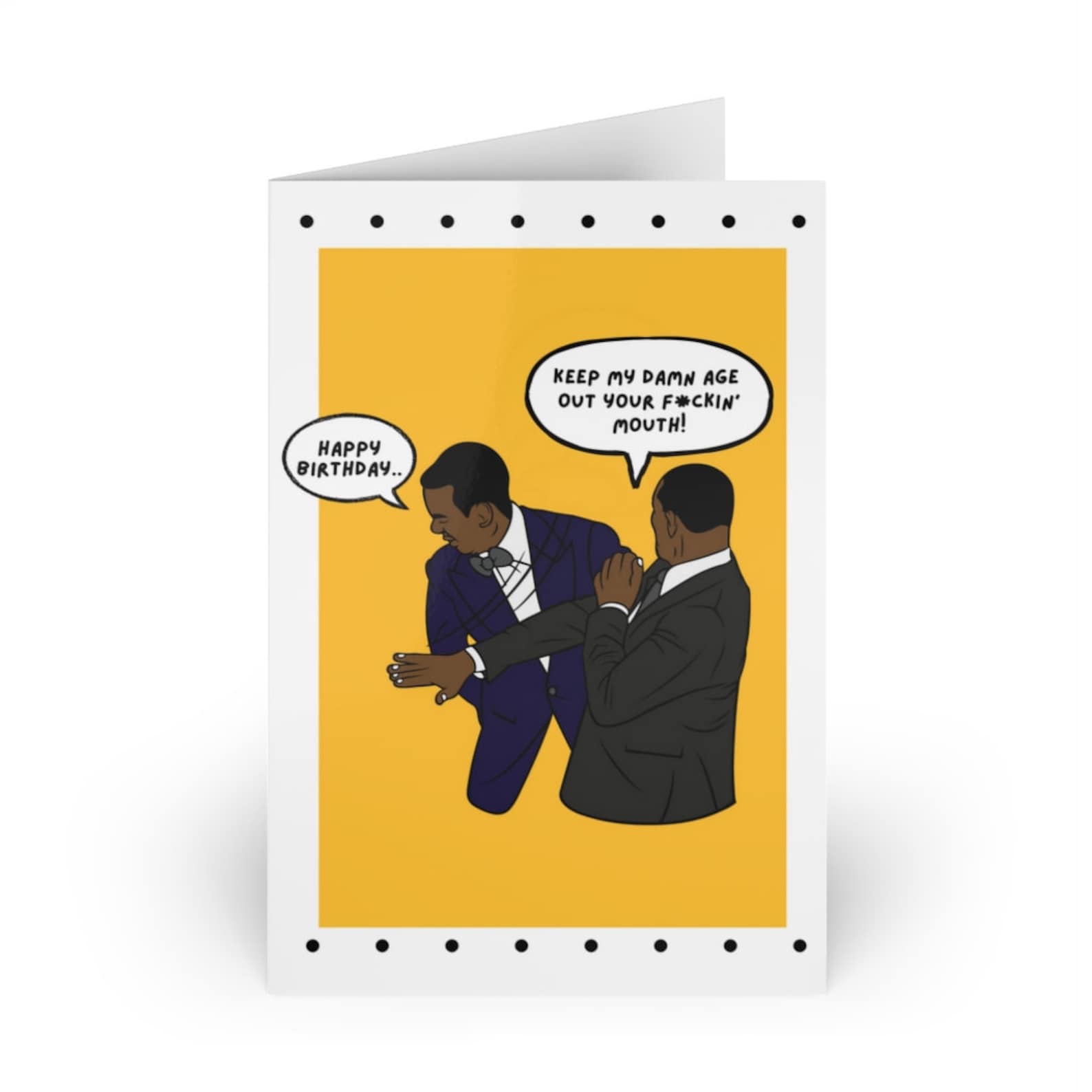 Will Smith Slap Birthday Card Funny Will Smith Card With Envelope Funny ...