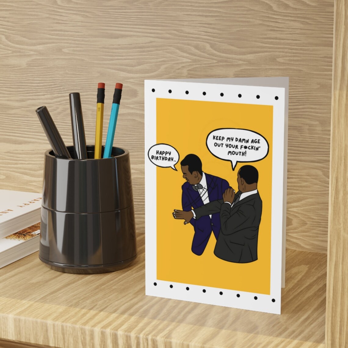 Will Smith Slap Birthday Card Funny Will Smith Card With Envelope Funny ...