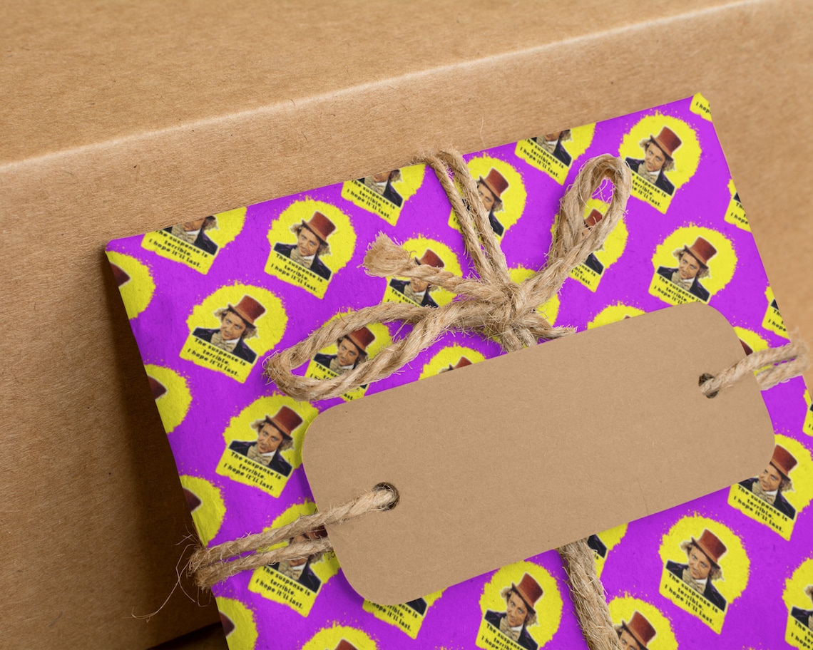 Funny Wrapping Paper Wonka Meme Wrapping Paper the Suspense is Terrible ...