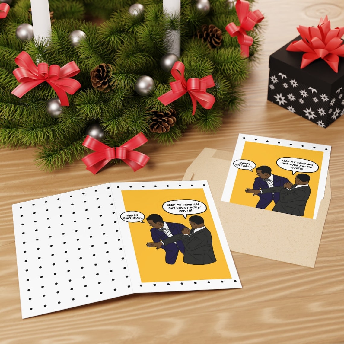 Will Smith Slap Birthday Card Funny Will Smith Card With Envelope Funny ...