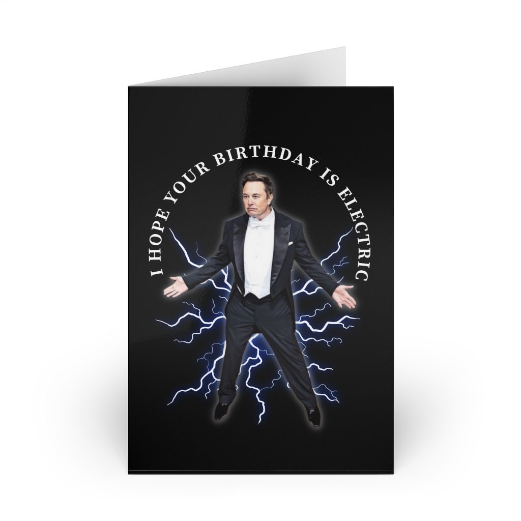 Elon Musk Birthday Card Funny Elon Musk Card With Envelope - Etsy