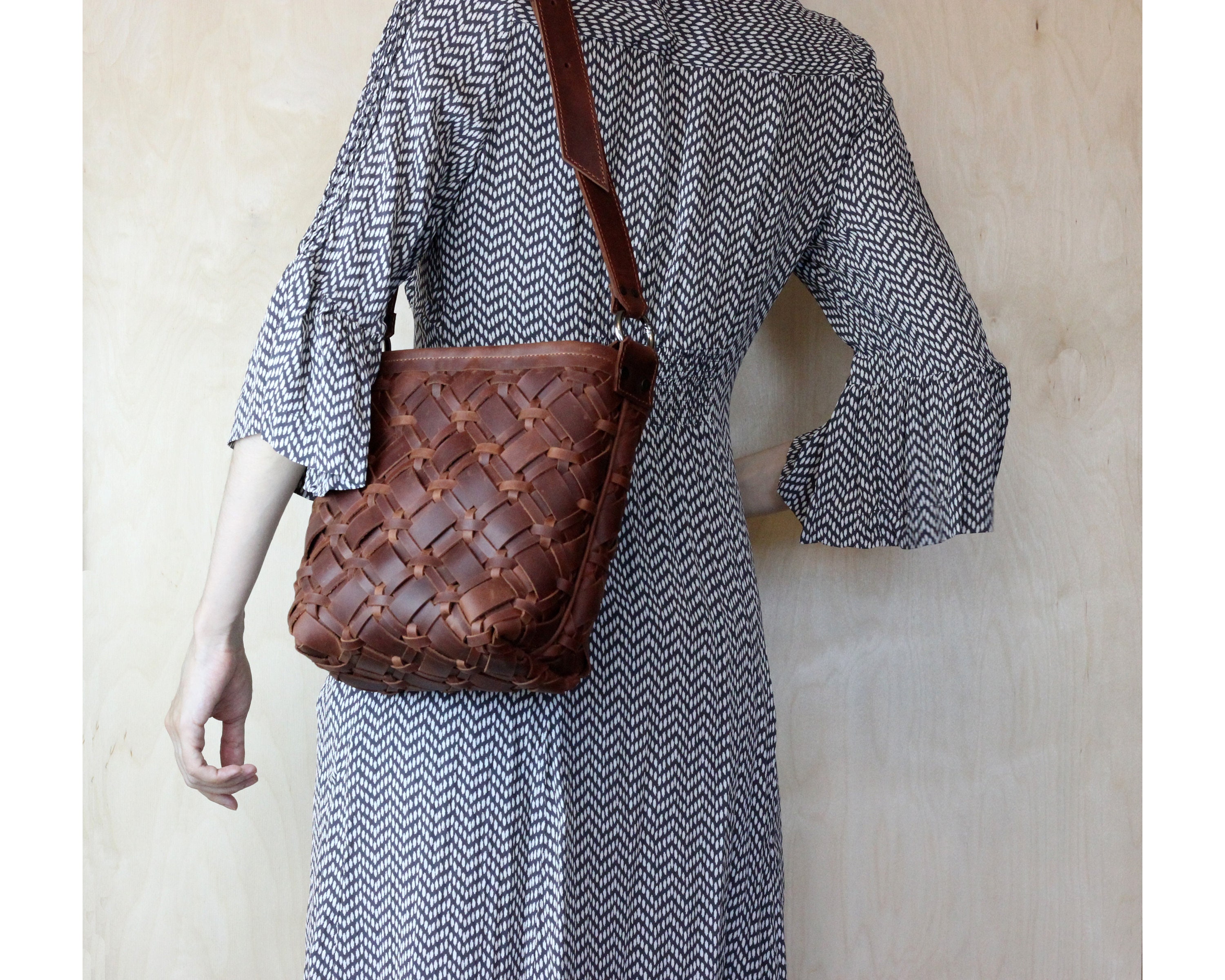 Leather Shoulder Handmade Woven Bag,woman Wicker Purse, Handbag ...