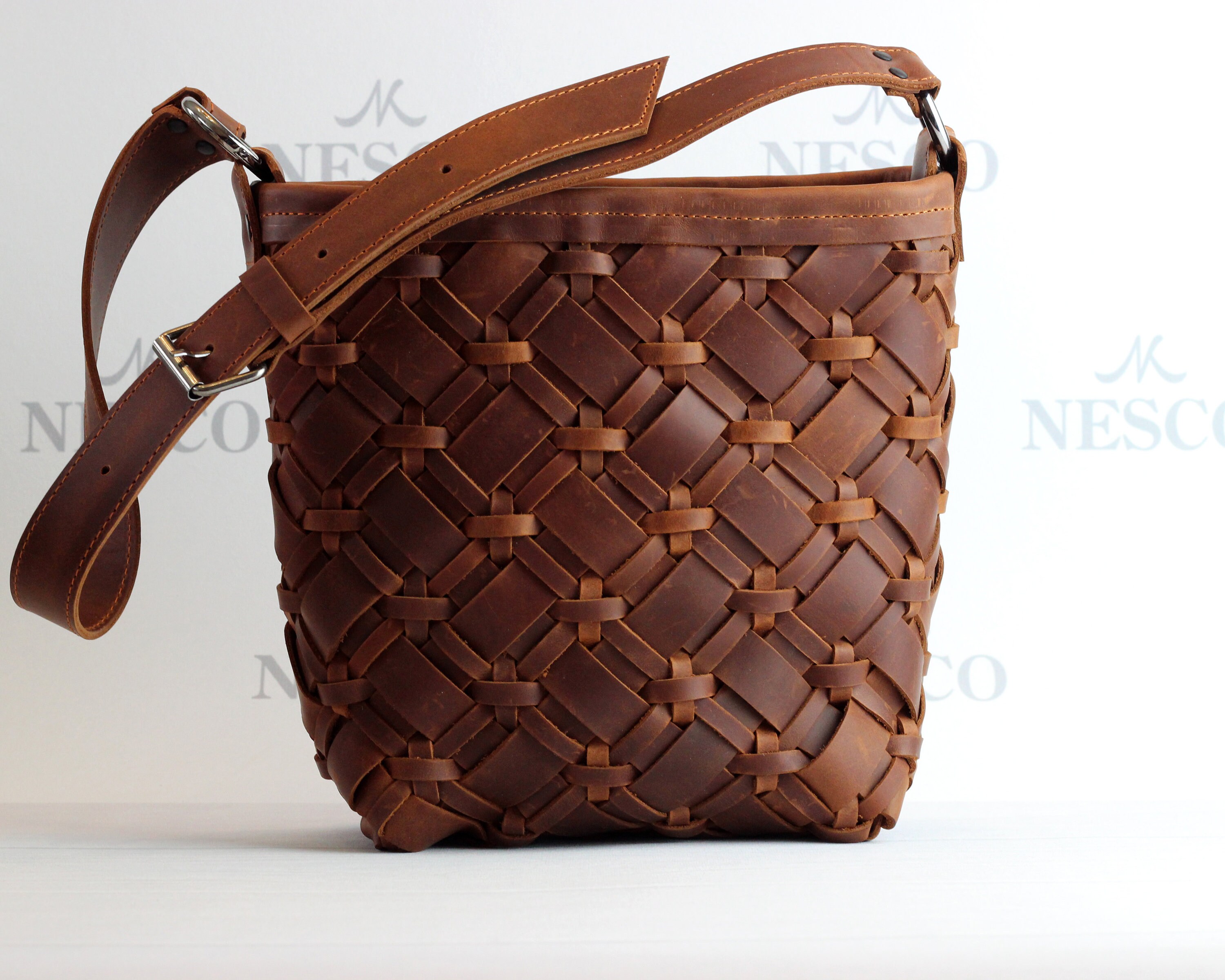 Leather Shoulder Handmade Woven Bag,woman Wicker Purse, Handbag ...