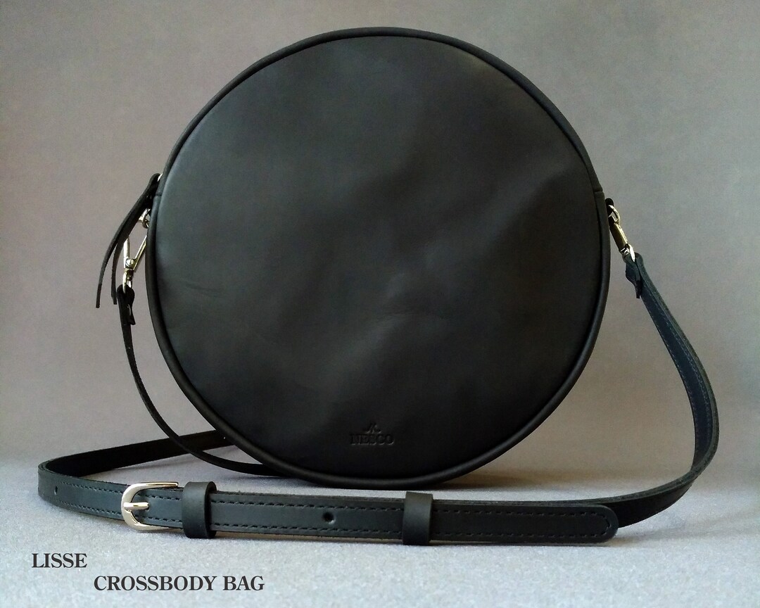 Leather Crossbody Bag, round Leather Bag, round Purse, Lady's Crossbody ...