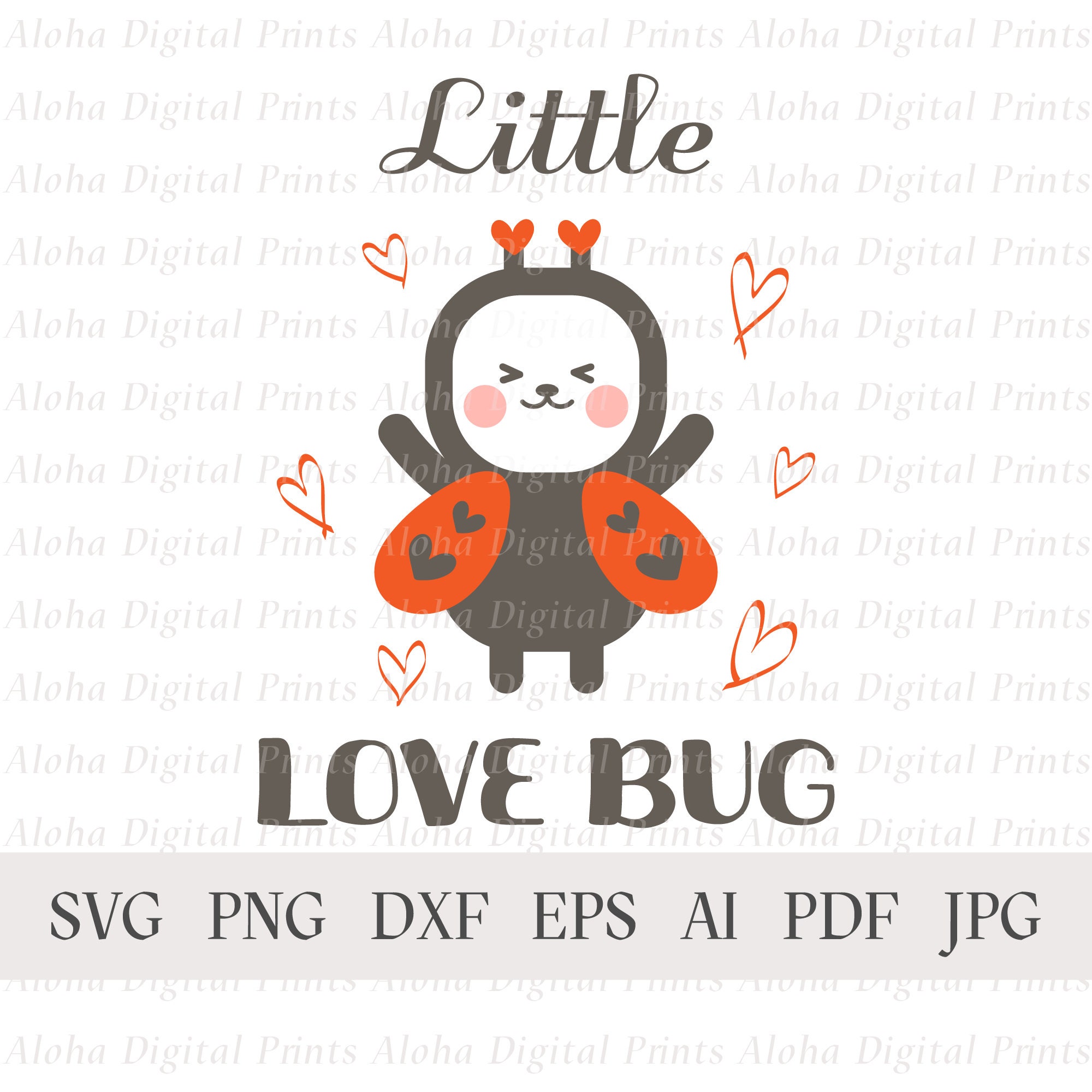 Little Love Bug SVG, Cute Valentines Svg, Little Love Bug Valentine ...