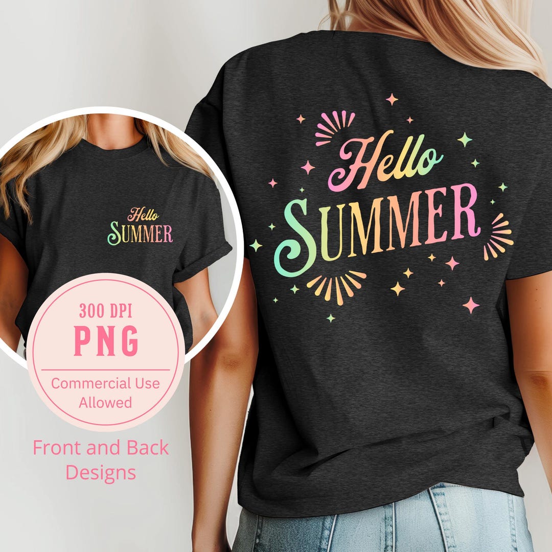 Hello Summer PNG, Summer Vibes PNG, Hello Summer Shirt, Summer ...