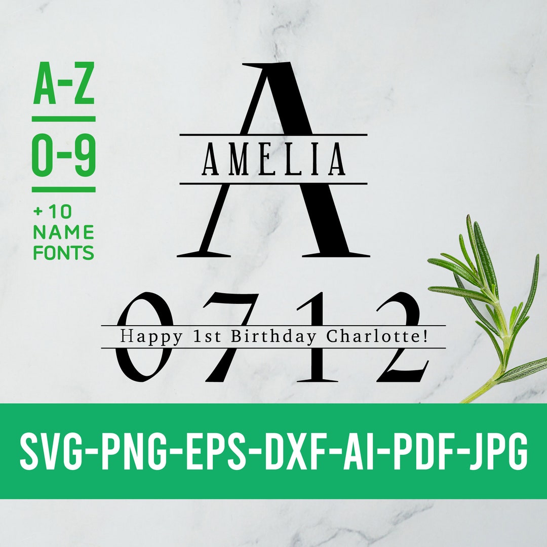 Split Monogram SVG Bundle, Split Letter Svg, Split Letter Monogram ...