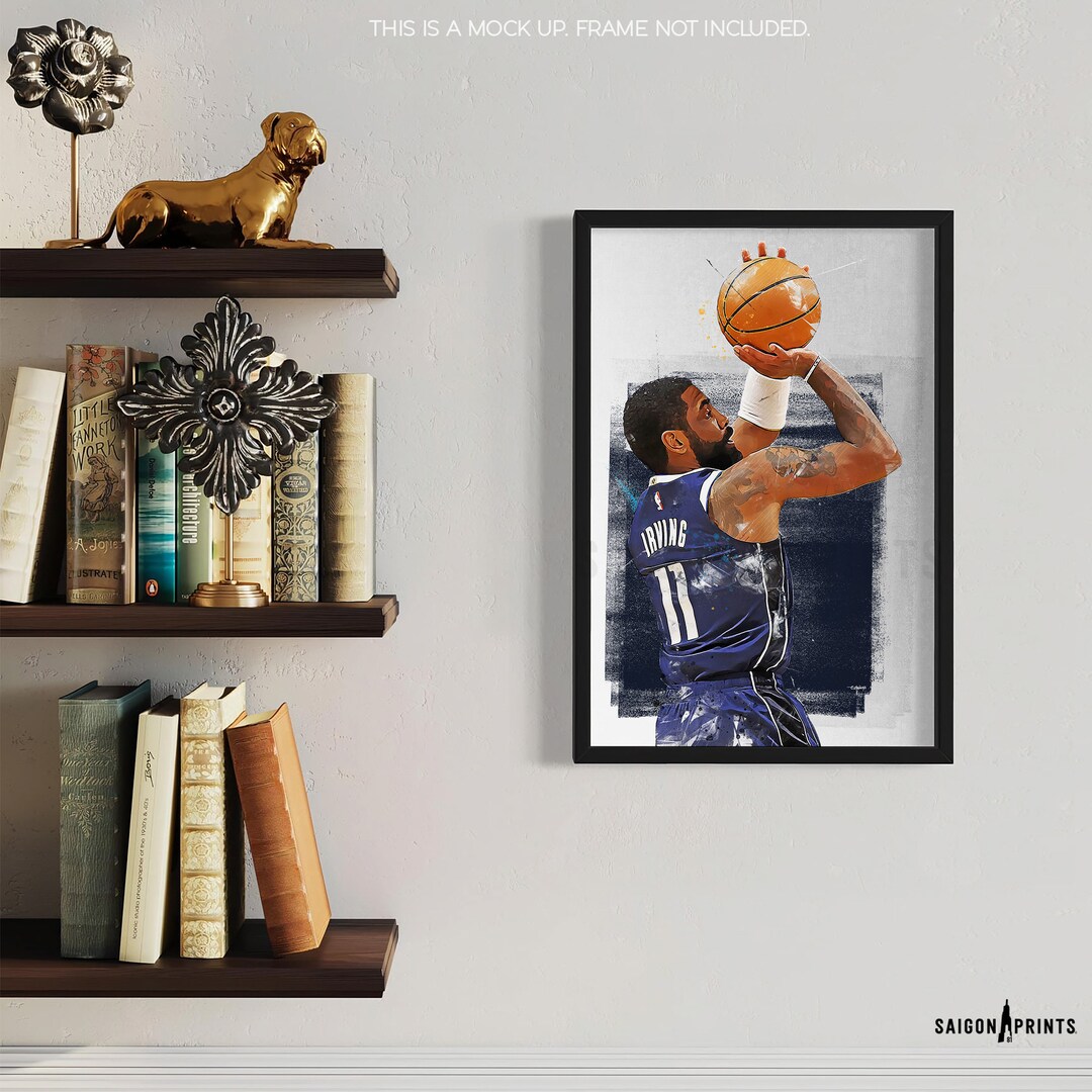 Kyrie Irving Poster Dallas Basketball Art Print, Mavericks Fan Poster ...