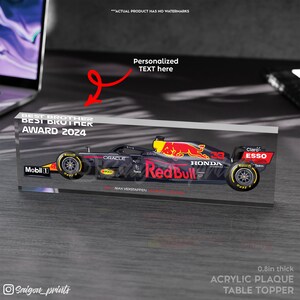 Formula 1 Racing Gifts for RBR Max Fan Clear Acrylic Plaque Table ...