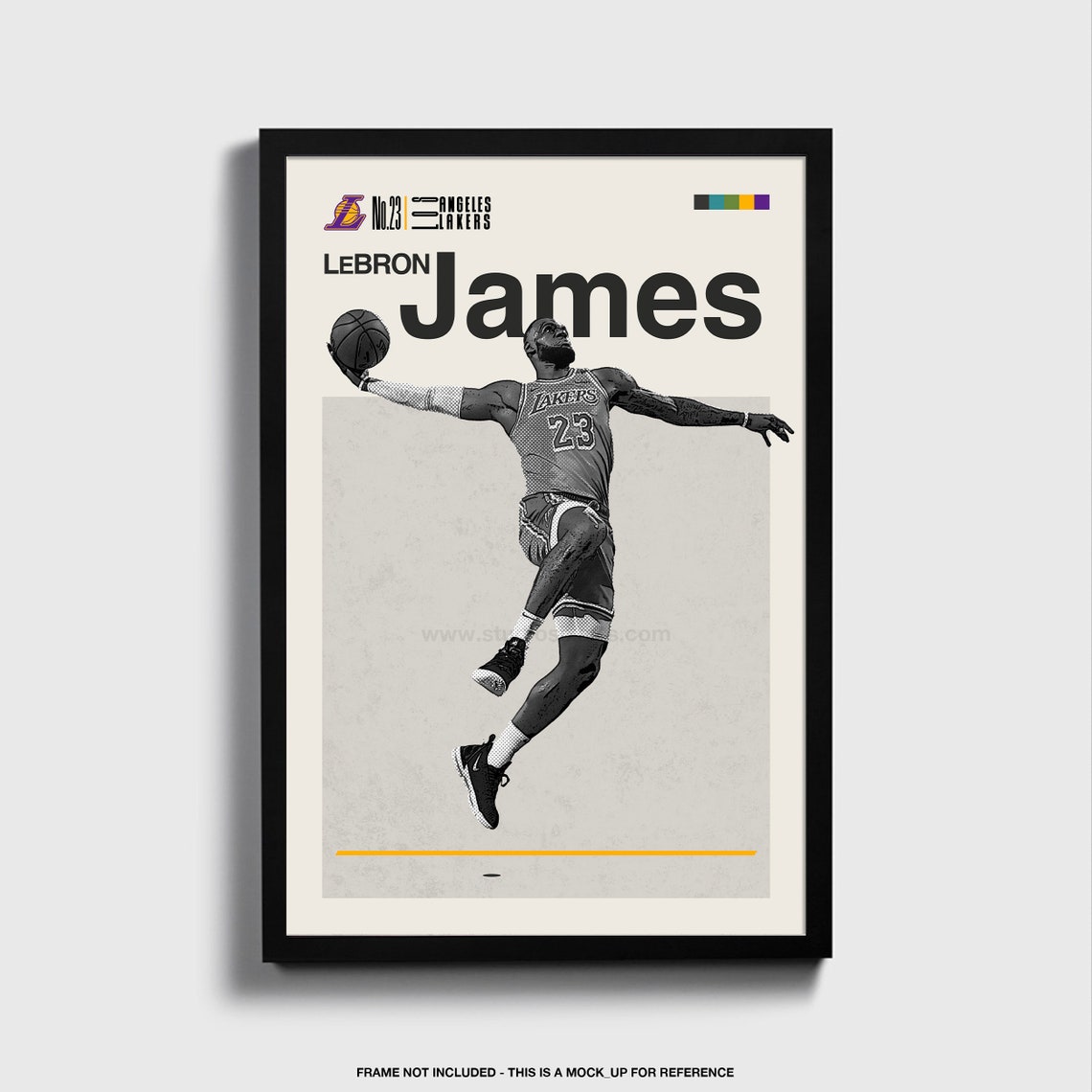 Lebron James Poster LA Lakers Basketball Classic Poster - Etsy