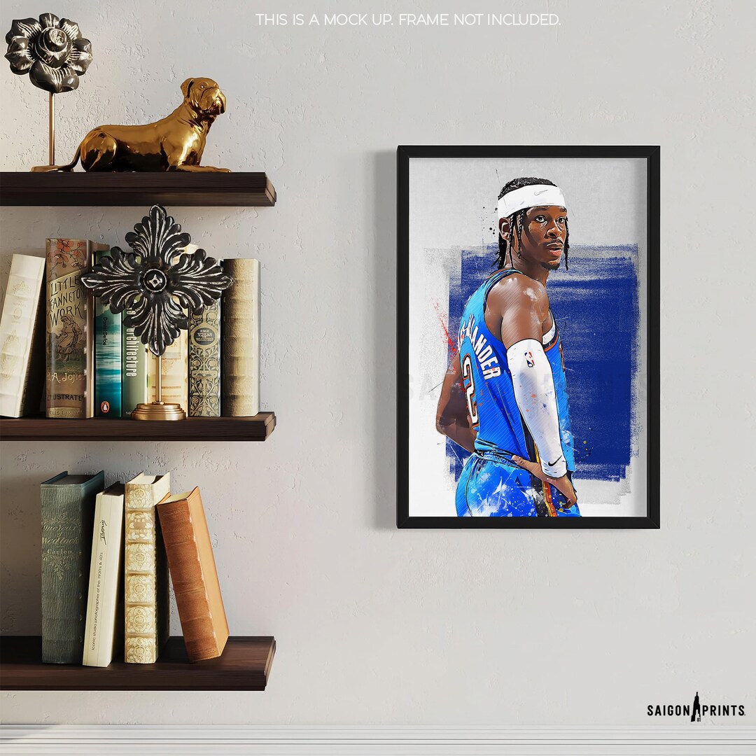 Shai Poster Oklahoma Basketball Art Print, Thunders Fan Poster - Etsy