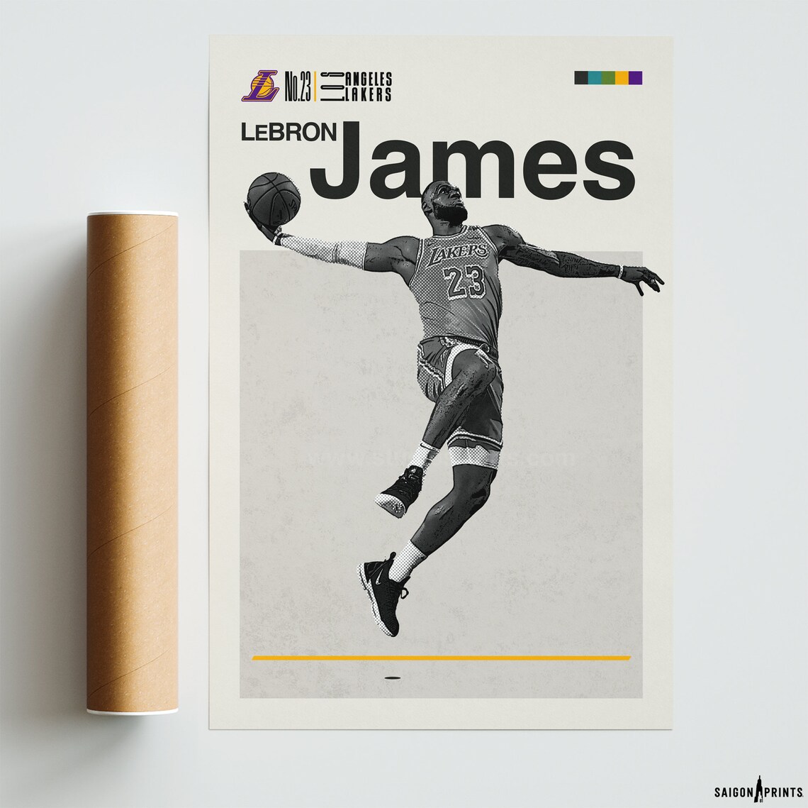 Lebron James Poster LA Lakers Basketball Classic Poster - Etsy