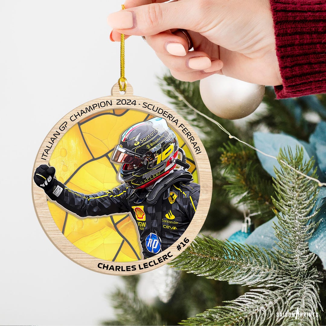 Formula 1 Racing Christmas Ornament, Leclerc #16, F1 Tree Decor - Etsy