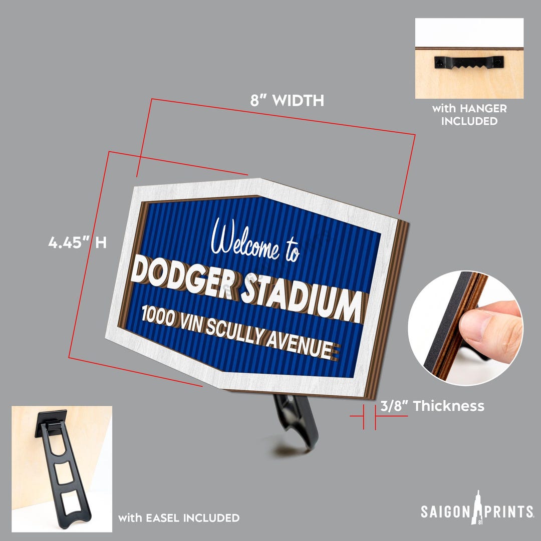Dodger Welcome Sign Wooden Decor Los Angeles Baseball Wall Accent - Etsy