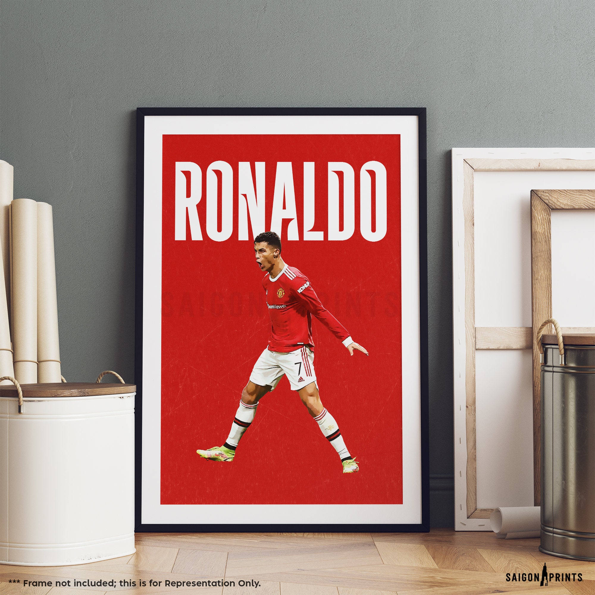 Cristiano Ronaldo Poster Football Print Soccer Wall Decor - Etsy Australia