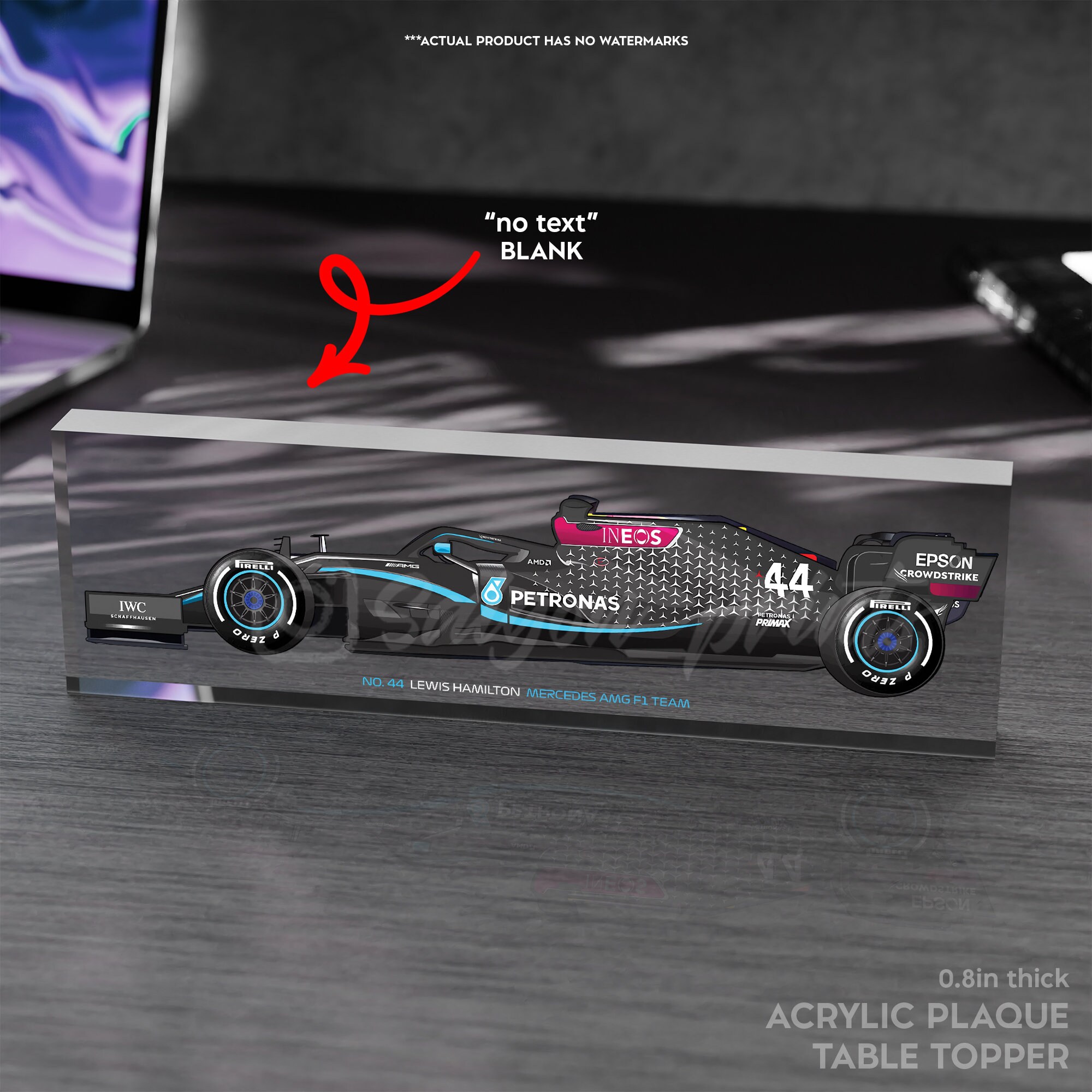 Formula 1 Racing Lewis Hamilton Fan Clear Acrylic Plaque Table Topper ...