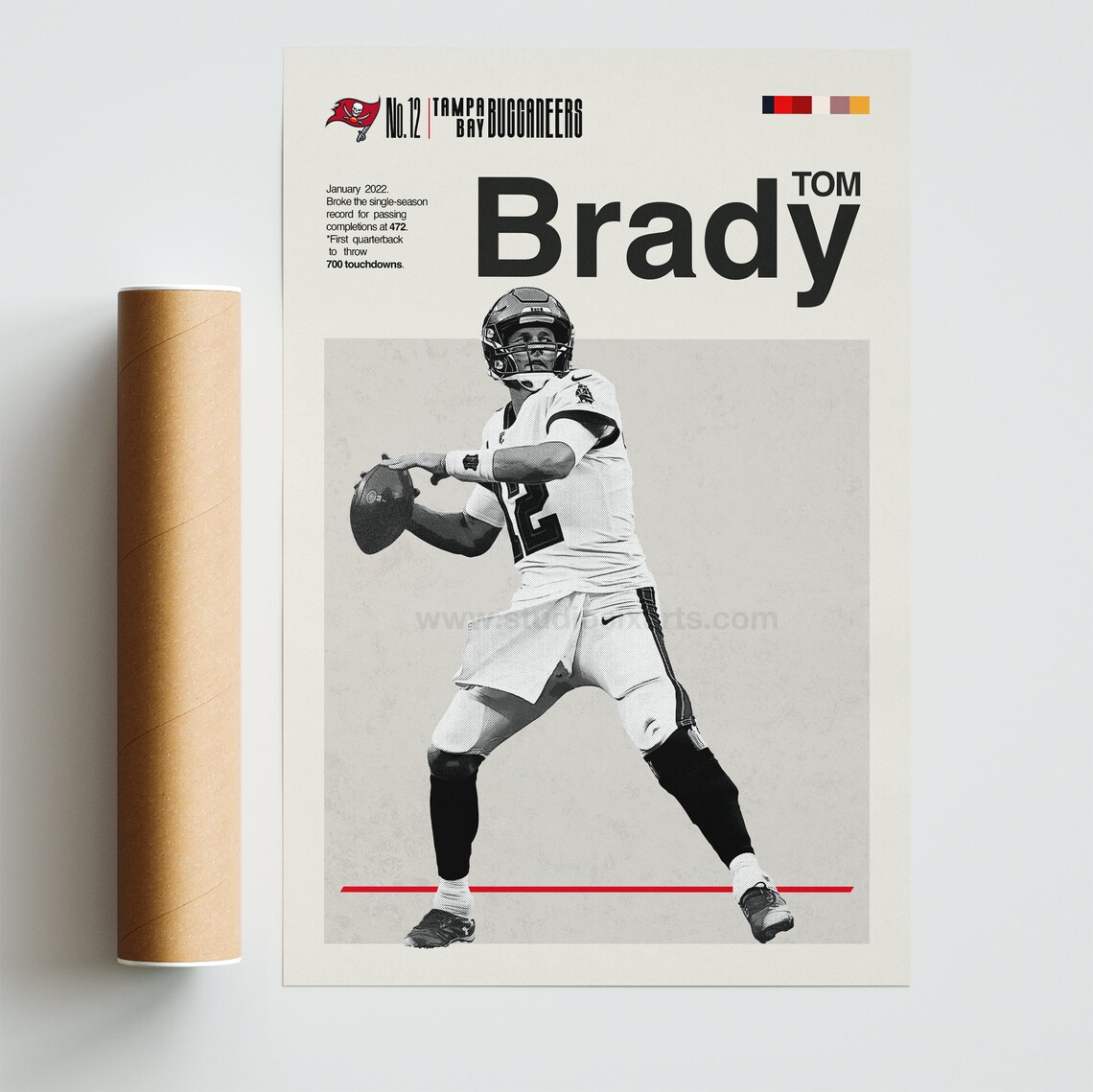 Tom Brady Poster Tampa Bay Classic Style Print Football - Etsy