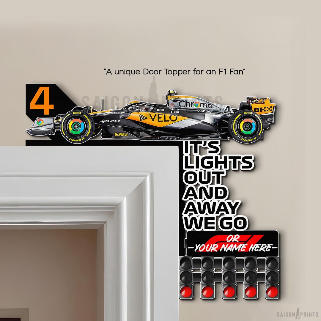 F1 Car Wooden Door Corner Topper: Racing Fan Gift - Etsy