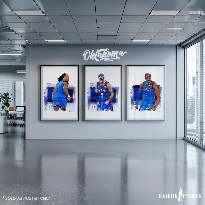 Oklahoma Basketball Paper Poster,thunder OKC Champion 2025 - Etsy