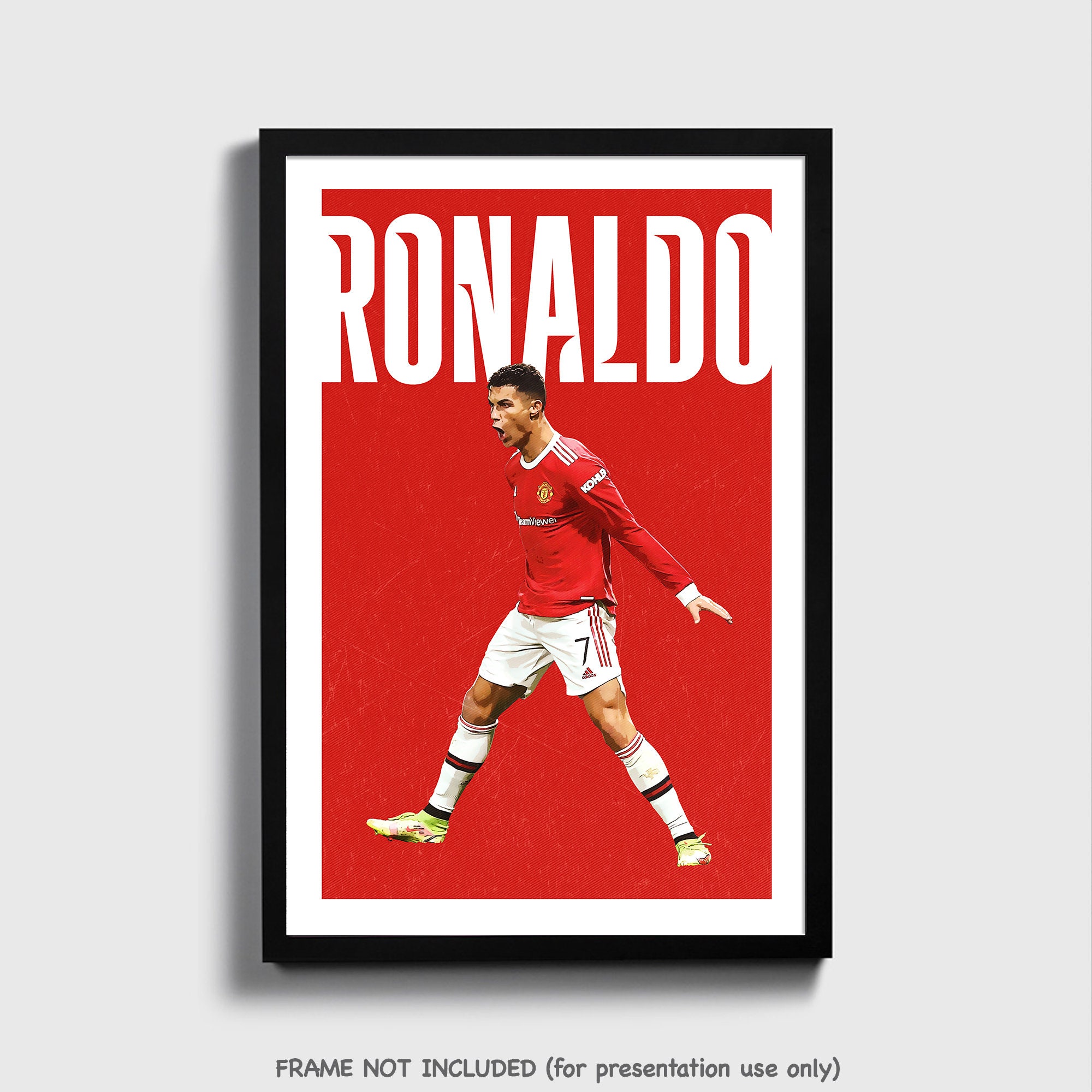 Cristiano Ronaldo Poster Football Print Soccer Wall Decor - Etsy