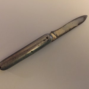Silver Colored Pocket Knife - Etsy