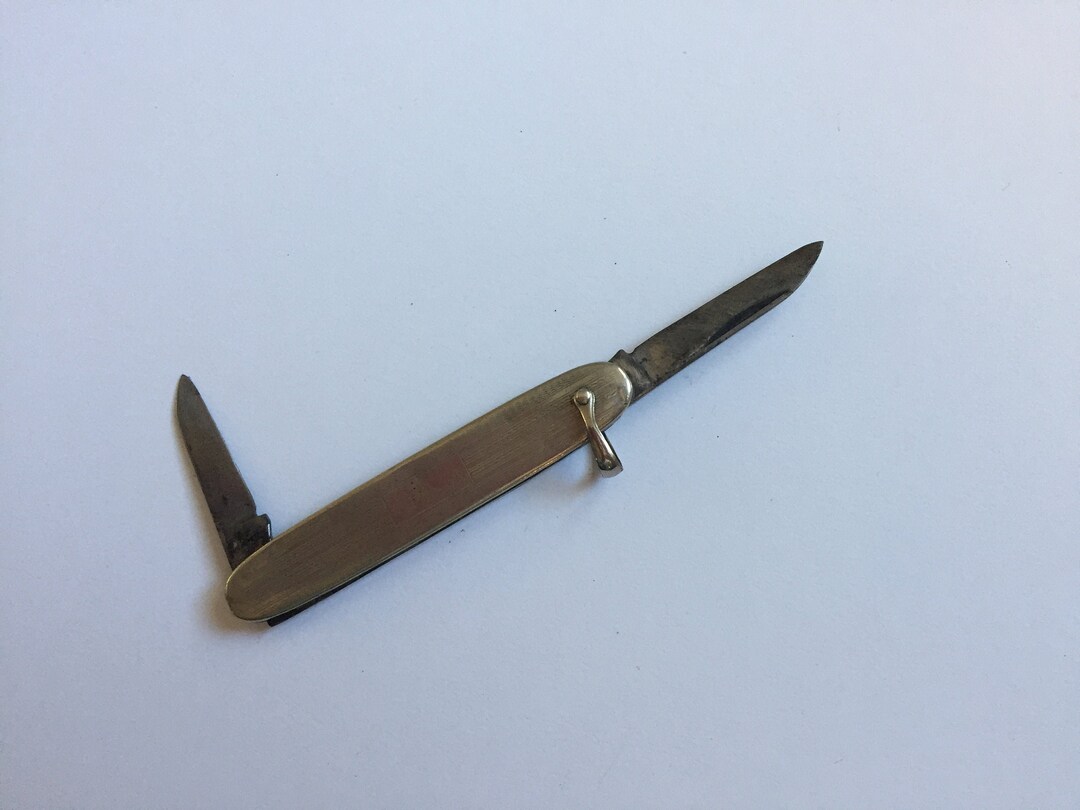 Silver Colored Pocket Knife - Etsy