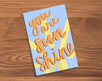 Sunshine Postcard - Etsy