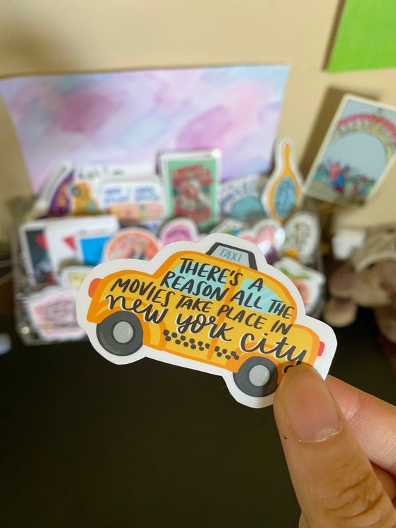 NYC Cab Taxi New York City Sticker Laptop Sticker Waterproof | Etsy