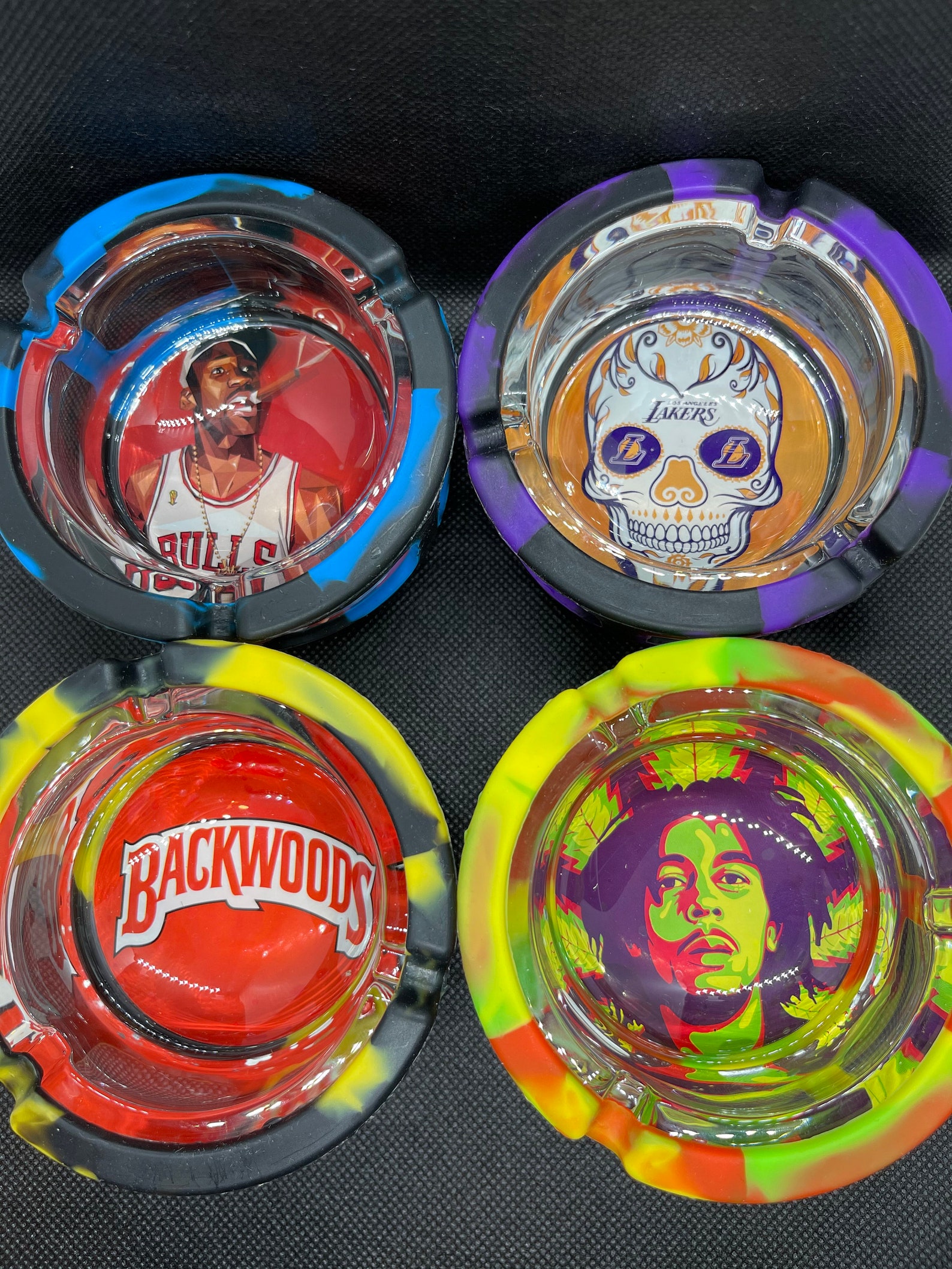 Backwoods Glass/silicone Unique Ashtray Smoking Accessories - Etsy