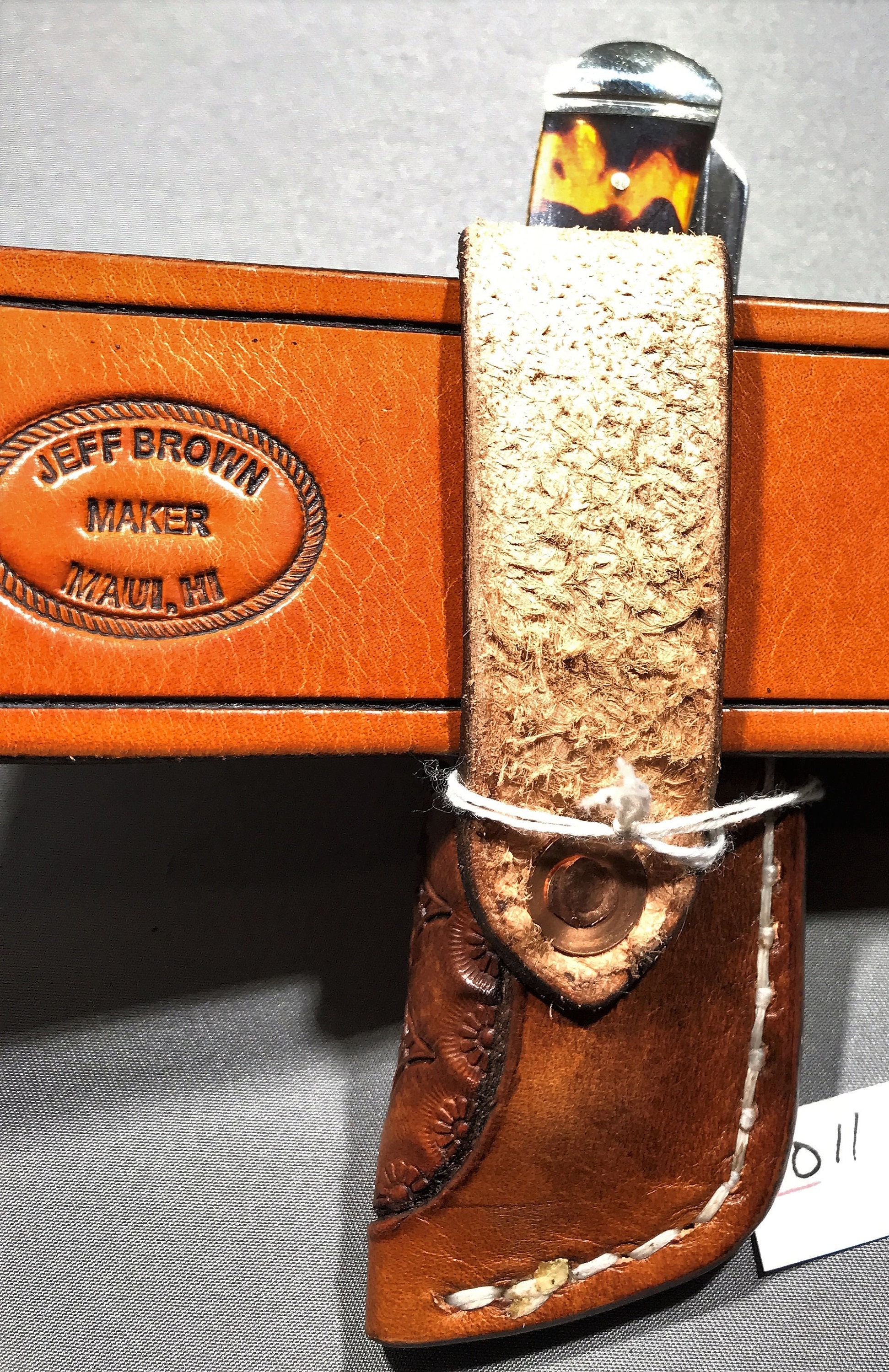 Leather Holster, With Rough Ryder, Model RR512 Trapper Two Blade Pocket ...