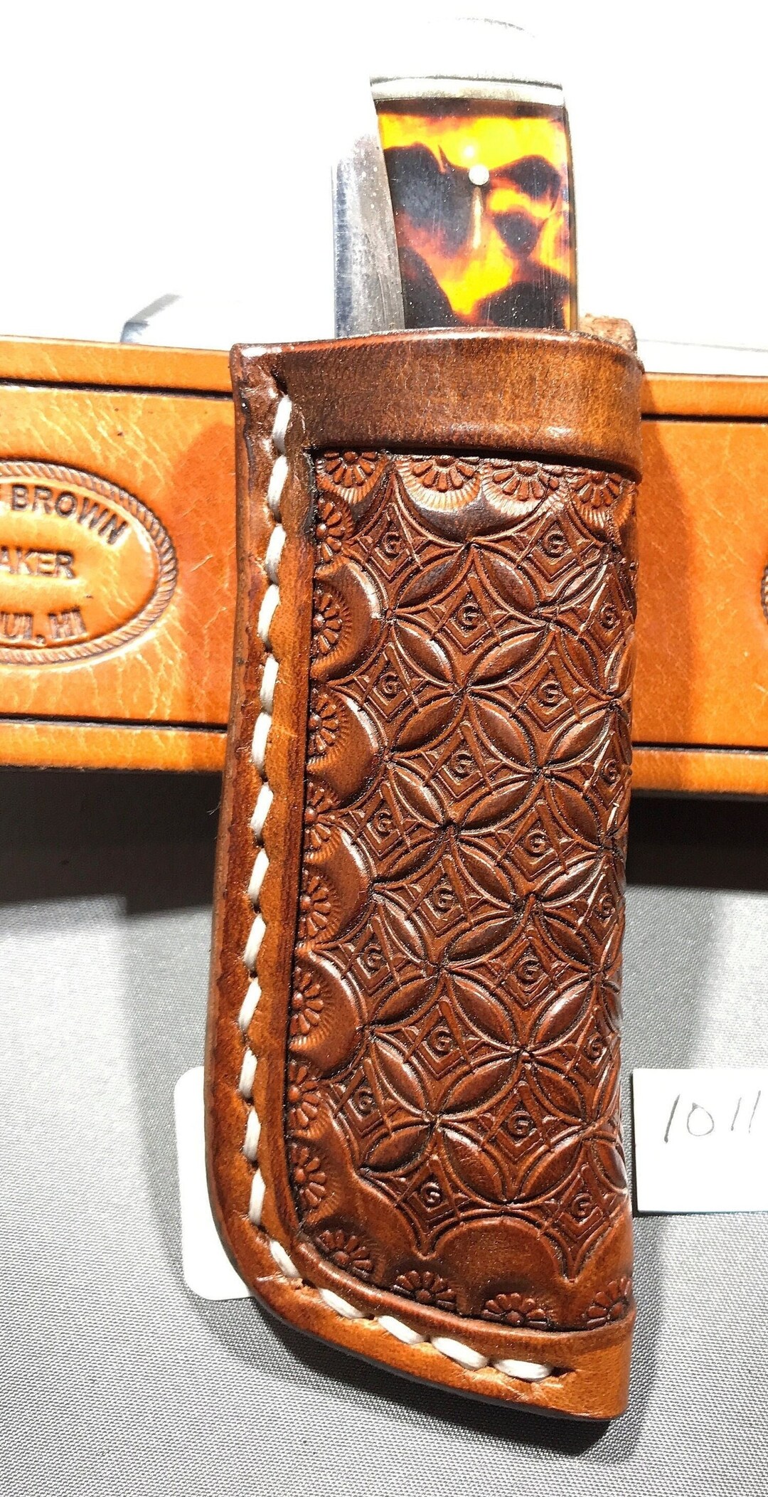 Leather Holster, With Rough Ryder, Model RR512 Trapper Two Blade Pocket ...
