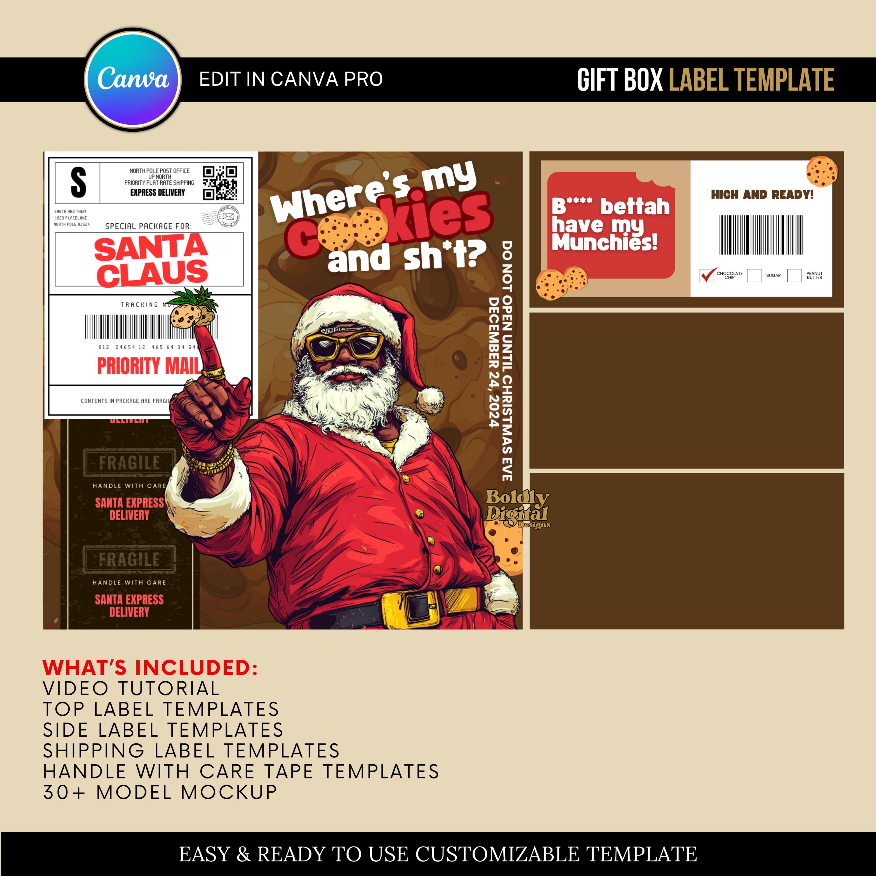 420 Gift Box Template, Stoner Box, Hangover Box, 420 Friendly Gift ...