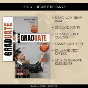 Graduation Magazine Template Bundle, 2025 Graduation, Senior Class of ...