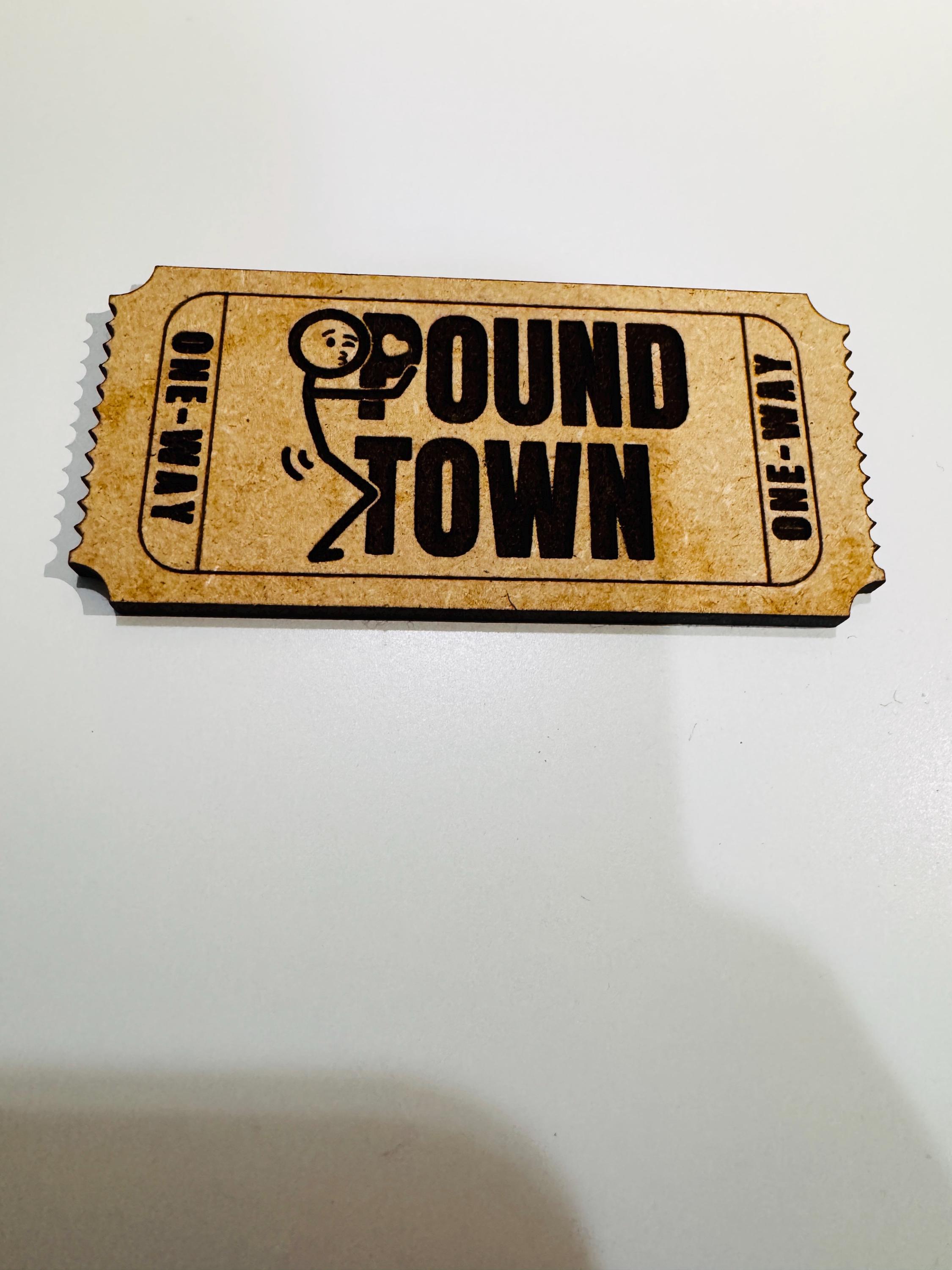 Pound Town Ticket, Valentine's Gift, Gift for Him, Gift for Her ...