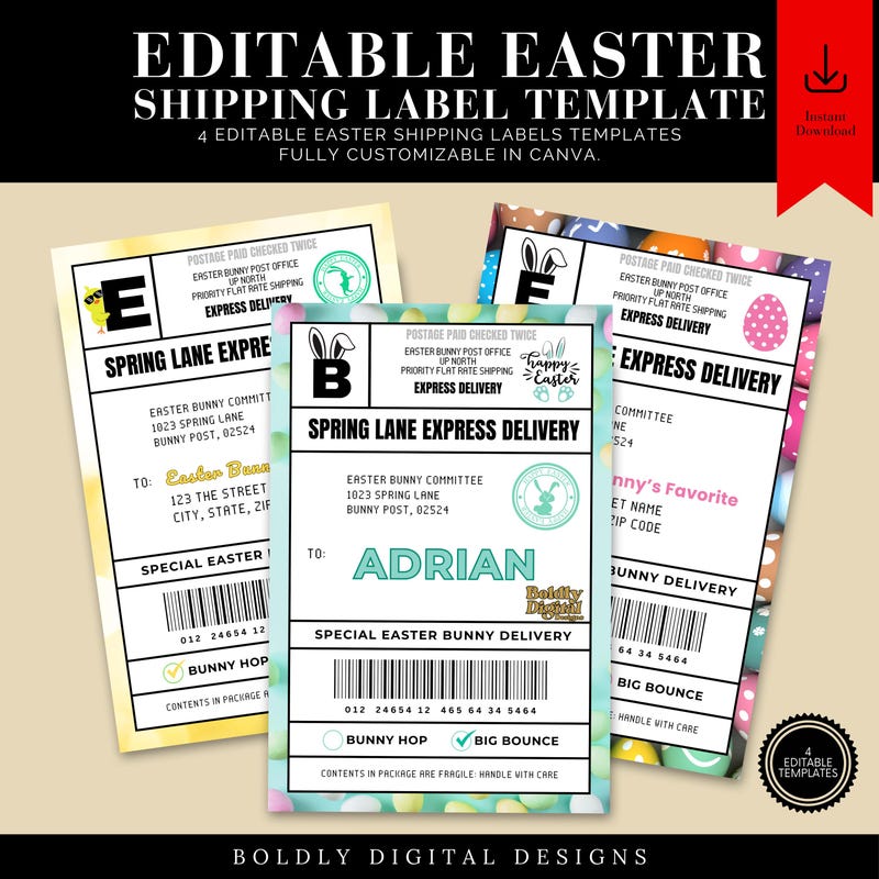 Easter Postage Labels - Etsy