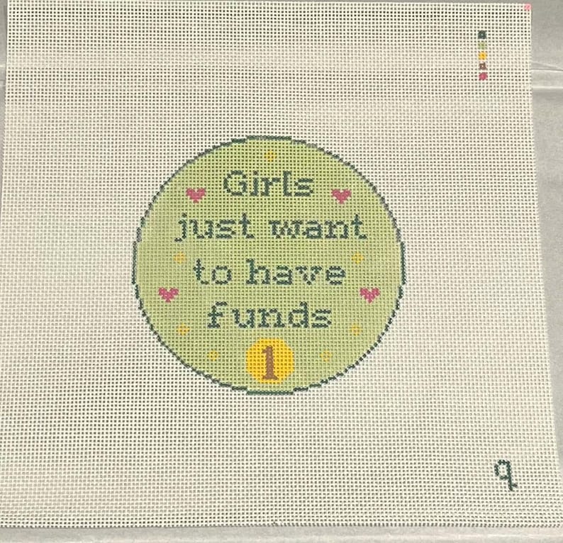 Girls Want Funds Needlepoint Canvas - Etsy