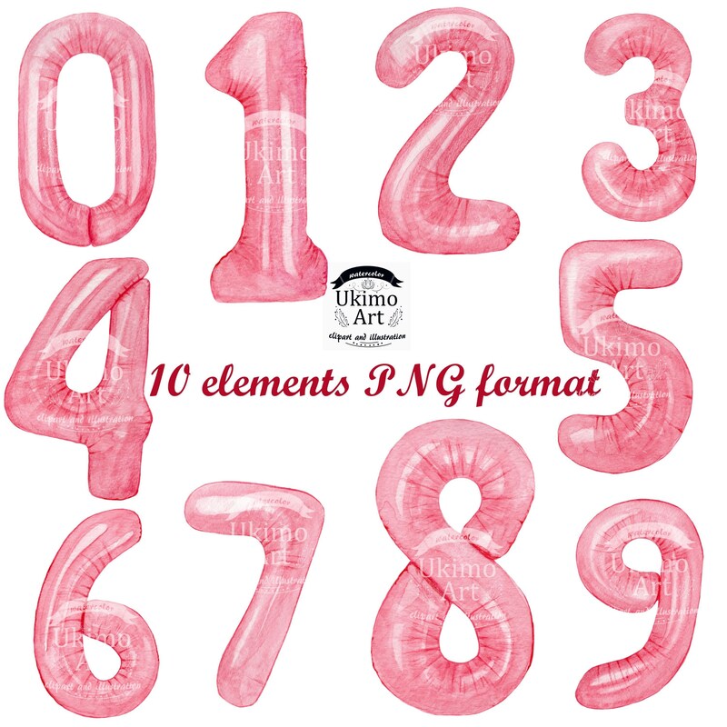 Number Clipart - Etsy