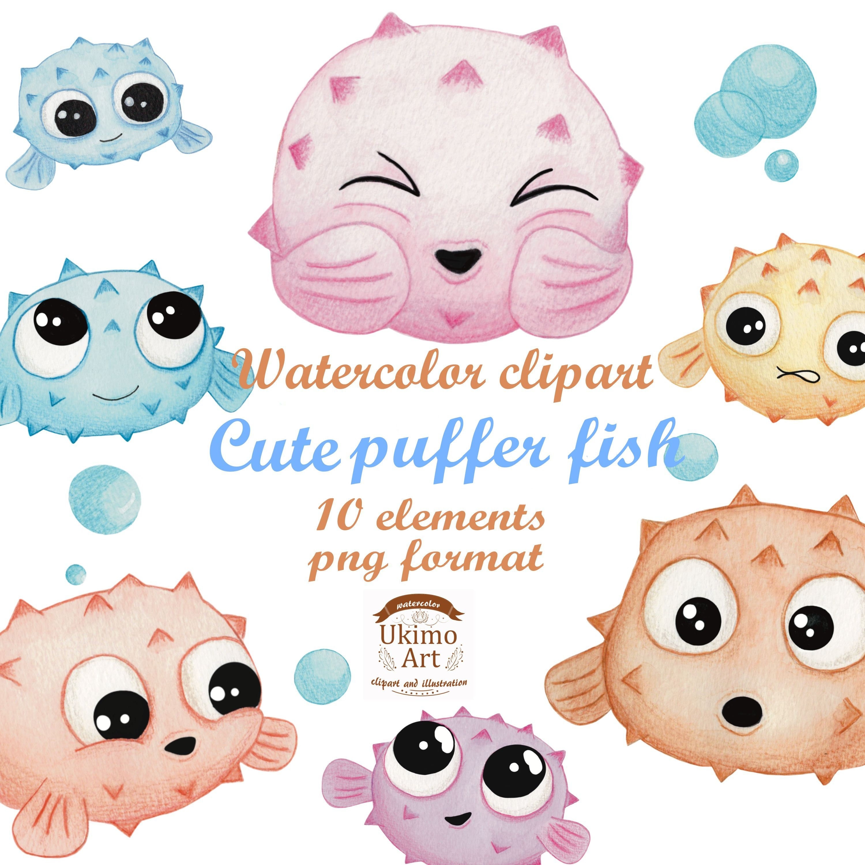 Cute Puffer Fish Clipart