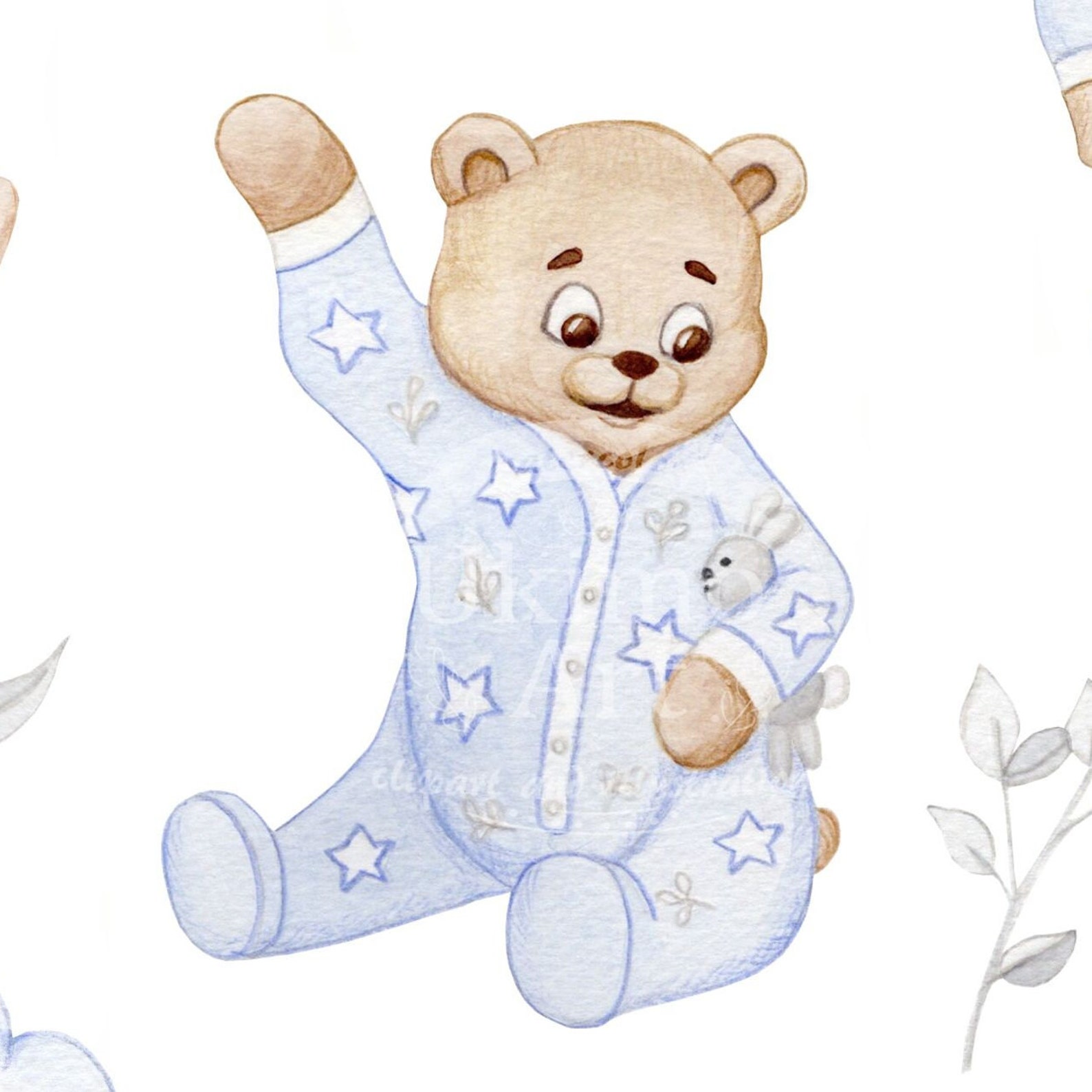 Sweet Dream Watercolor Clipart, Hand Painted. Includes 16 Elements ...