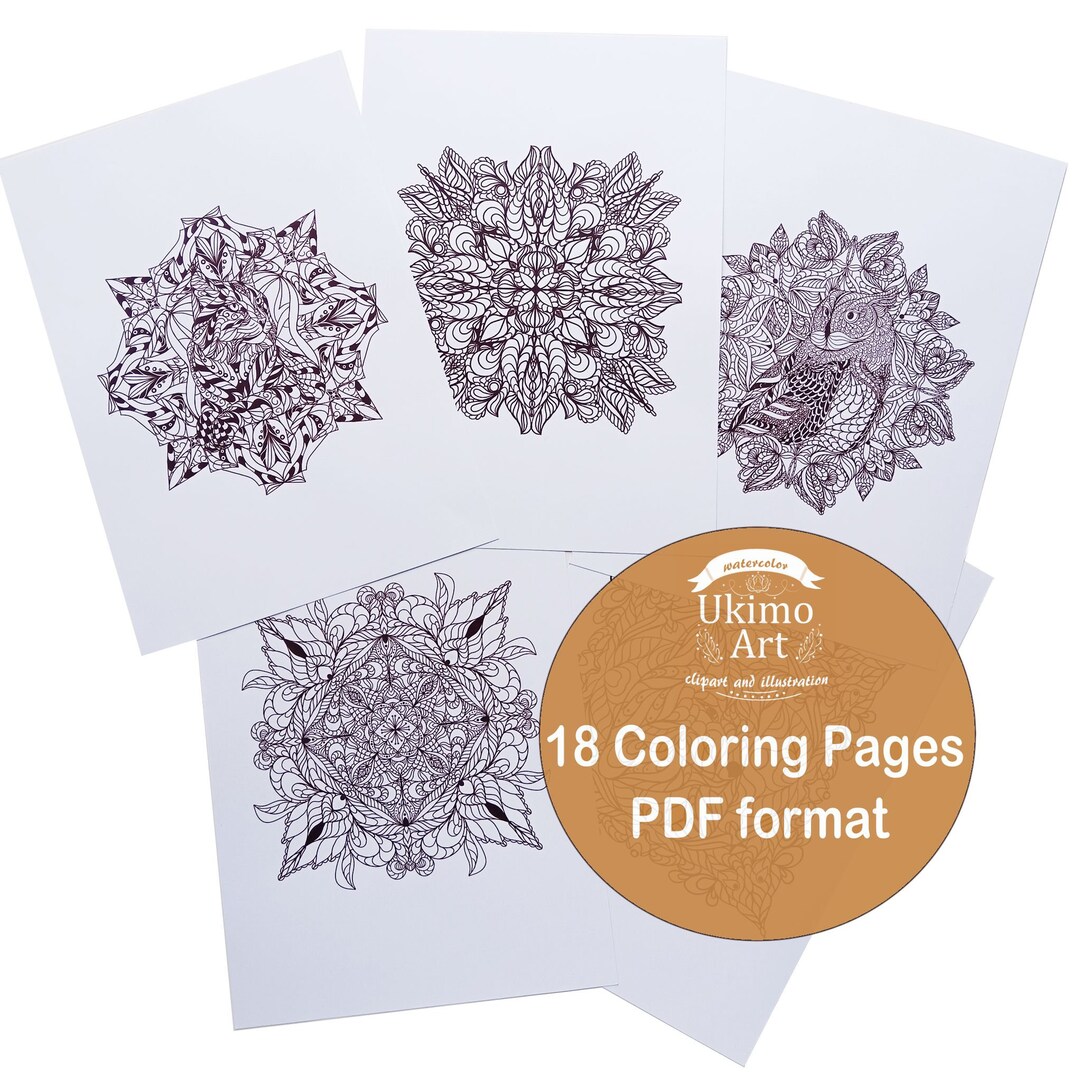 Adult Coloring Pages | Instant Download I Printable Coloring Pages I ...