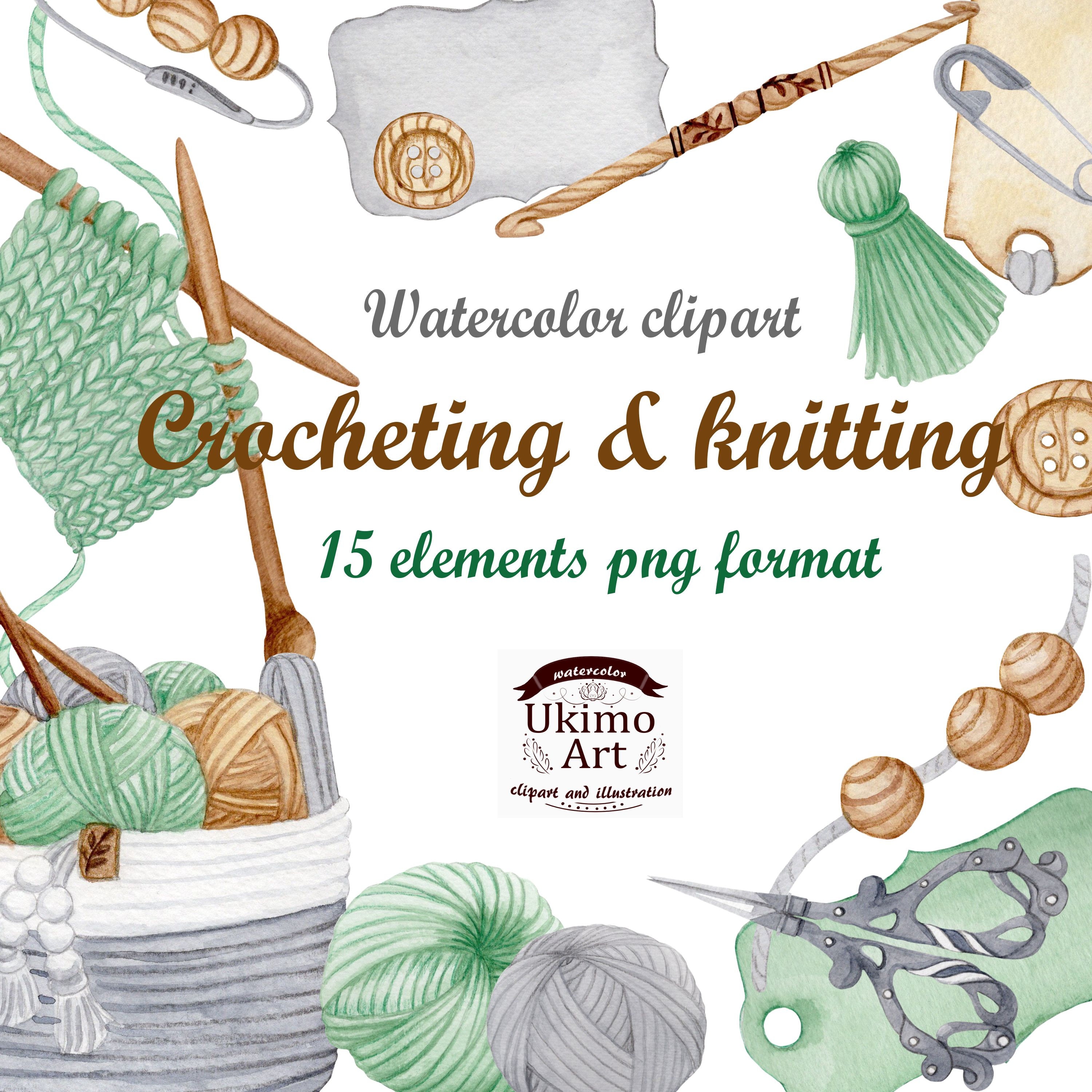 Crocheting And Knitting Clipart