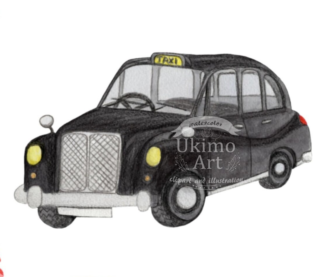 London Watercolor Clipart, Hand Painted, Time to Travel, Png. - Etsy