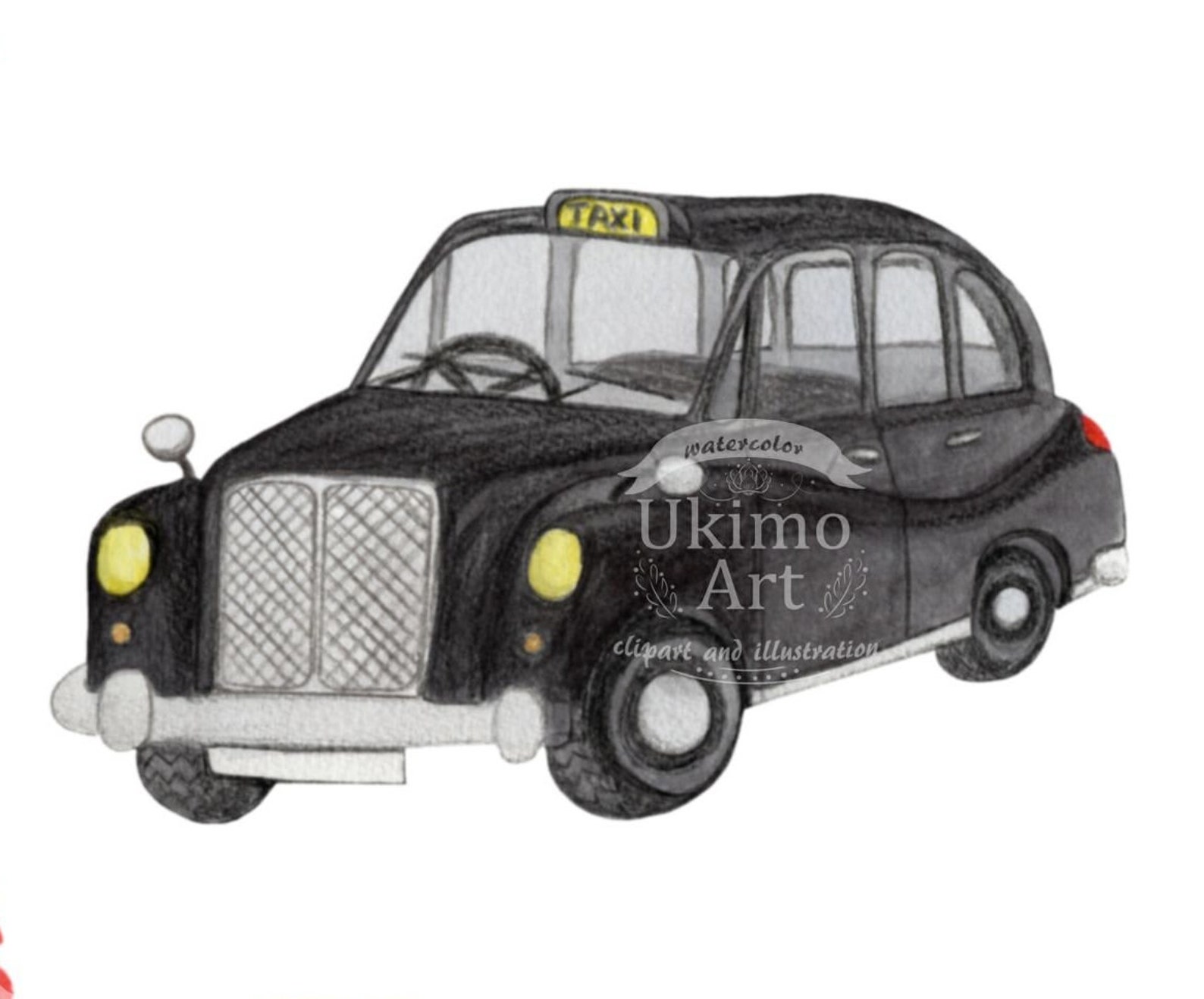 London Watercolor Clipart, Hand Painted, Time to Travel, Png. - Etsy